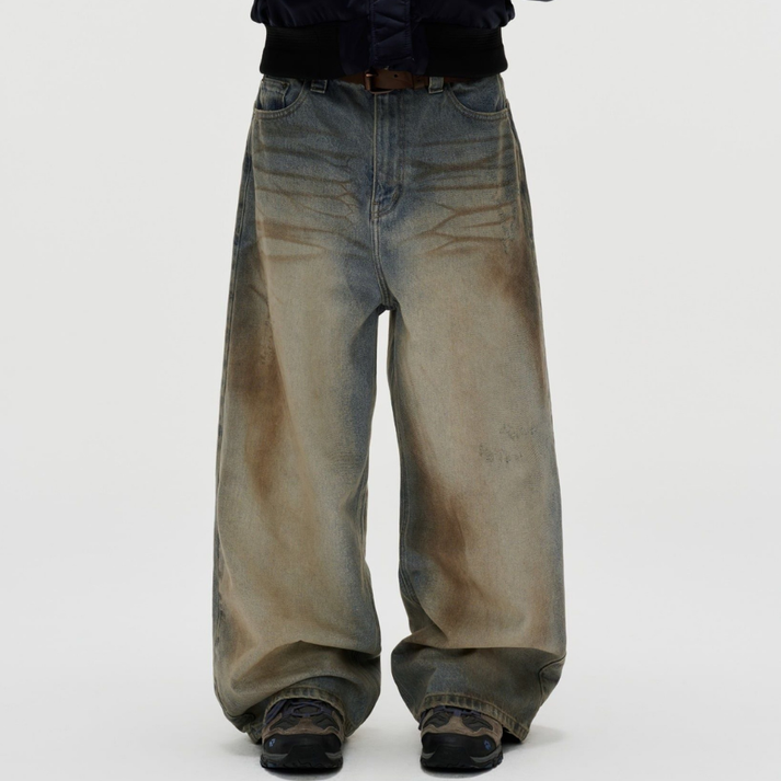 FNOS - Dirty Effect Washed Jeans -Unisex – VSTU Store